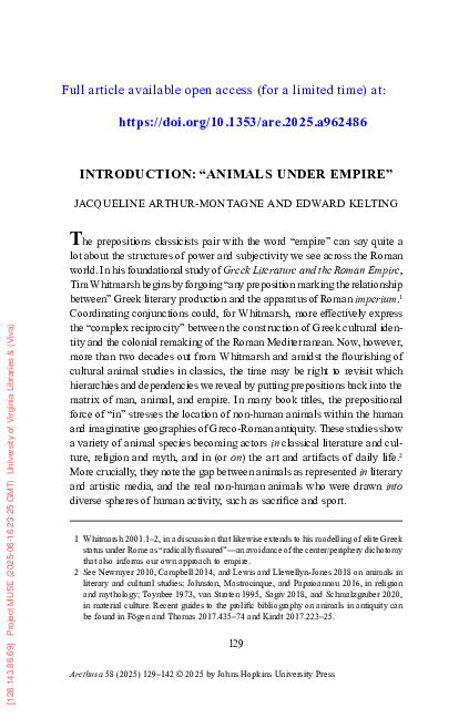 (PDF) Introduction: "Animals Under Empire"