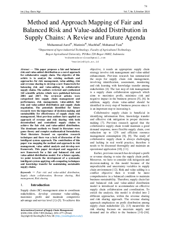 (PDF) Method and Approach Mapping of Fair and Balanced Risk and Value ...