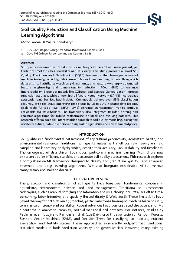 (PDF) Soil Quality Prediction and Classification Using Machine Learning ...