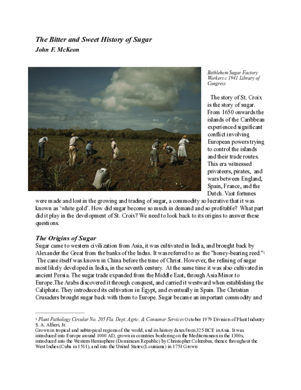 (PDF) The St. Croix Times: The Bitter and Sweet History of Sugar on St ...