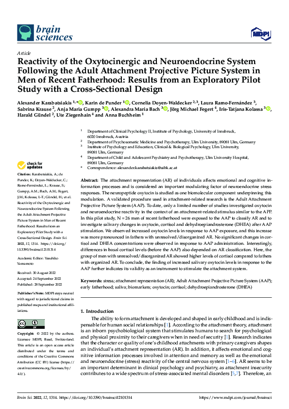 (PDF) Reactivity of the Oxytocinergic and Neuroendocrine System ...