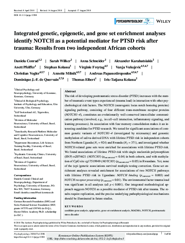 (PDF) Integrated genetic, epigenetic, and gene set enrichment analyses identify NOTCH as a ...