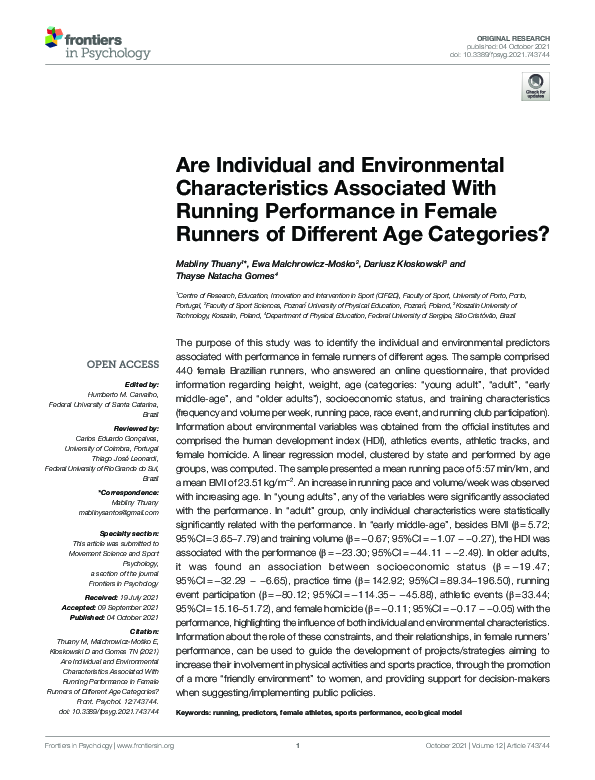 (PDF) Are Individual and Environmental Characteristics Associated With ...