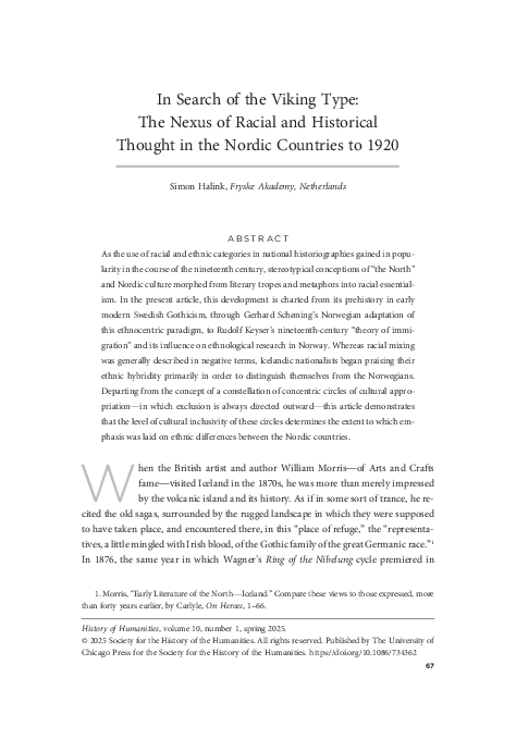 (PDF) “In Search of the Viking Type: The Nexus of Racial and Historical ...