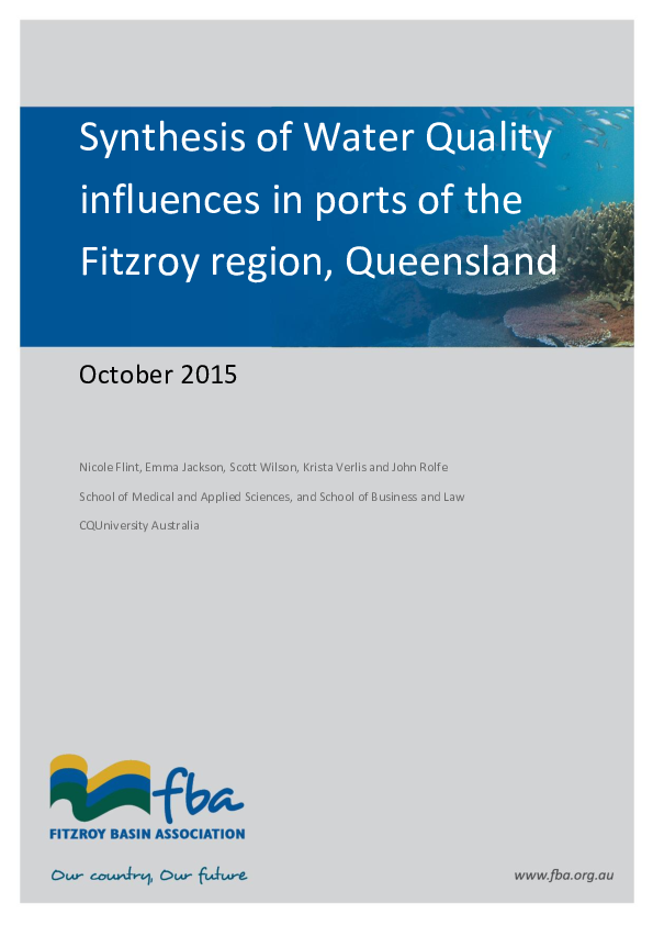 (PDF) Synthesis of water quality influences in ports of the Fitzroy region, Queensland