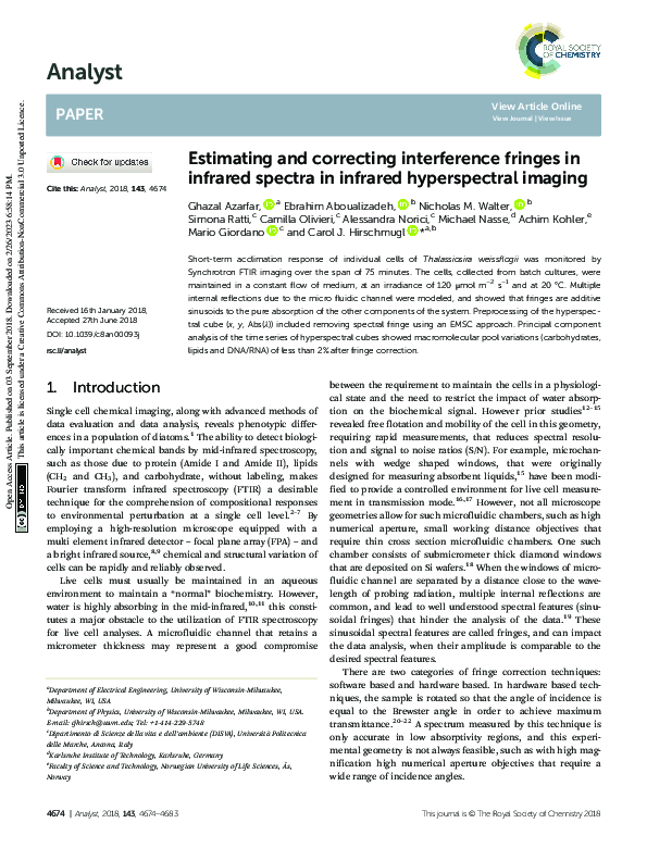 (PDF) Estimating and correcting interference fringes in infrared ...
