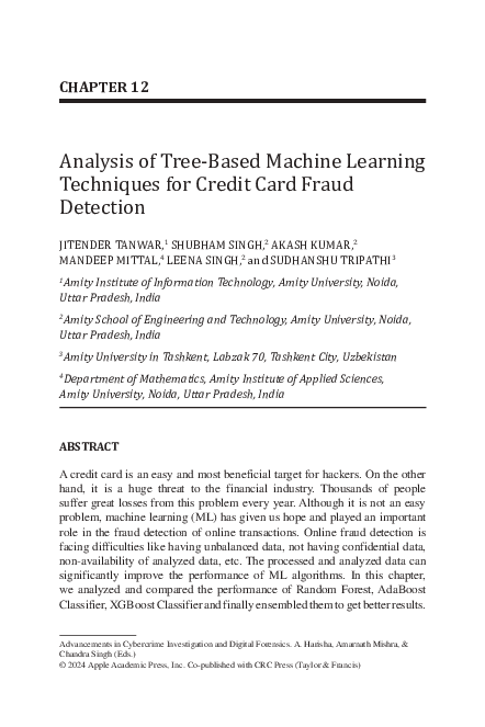(PDF) Analysis of Tree-Based Machine Learning Techniques for Credit ...