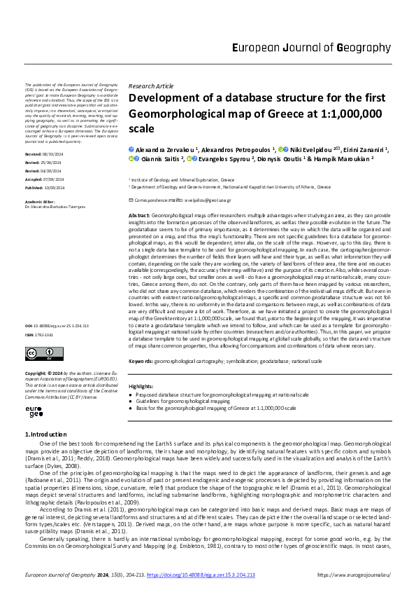 (PDF) Development of a database structure for the first ...