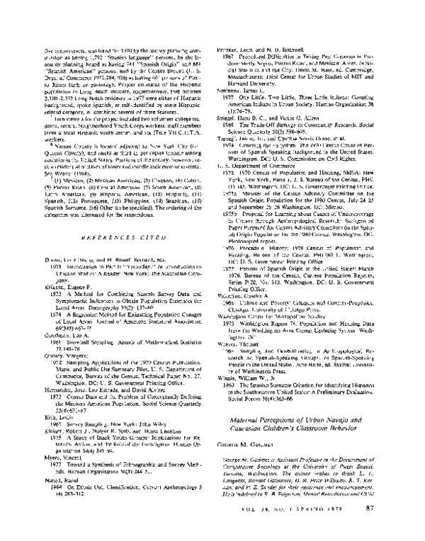 (PDF) Maternal Perceptions of Urban Navajo and Caucasian Children's ...