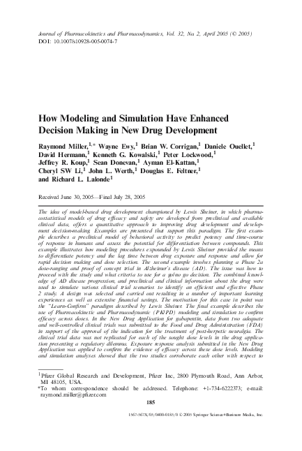 (PDF) How Modeling and Simulation Have Enhanced Decision Making in New ...