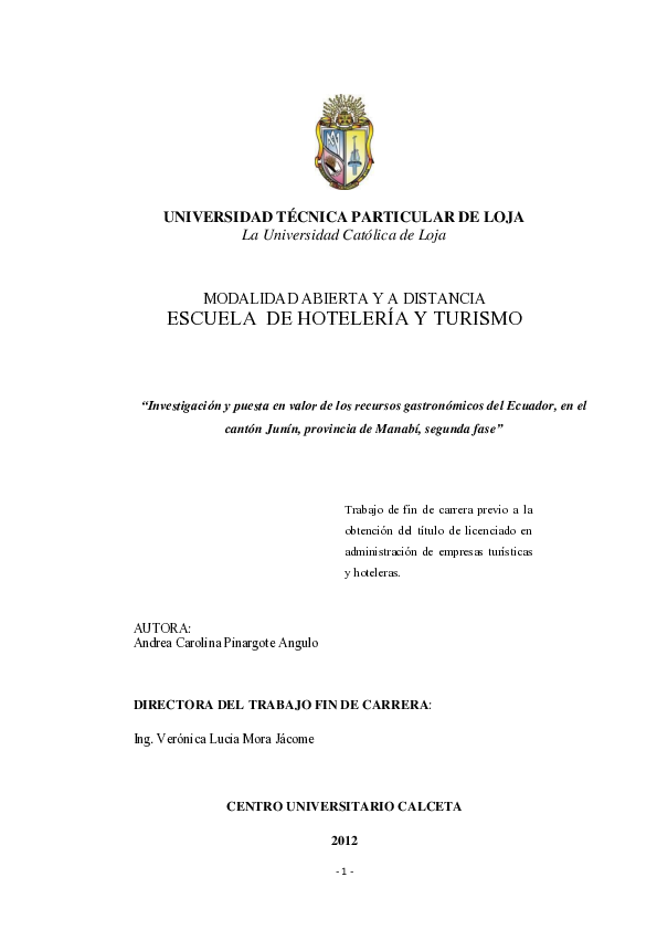 (PDF) Investigación y puesta en valor de los recursos gastronómicos del ...