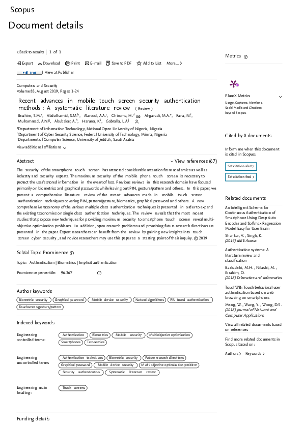 (PDF) Recent advances in mobile touch screen security authentication ...