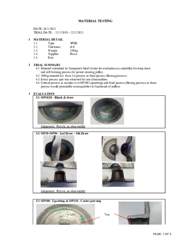 (PDF) Material SPHE for deep drawing process
