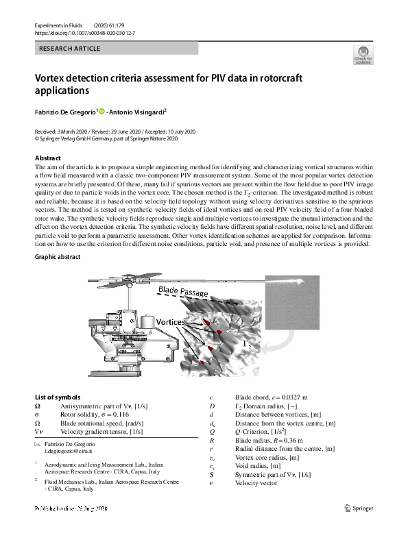 (PDF) Vortex detection criteria assessment for PIV data in rotorcraft ...