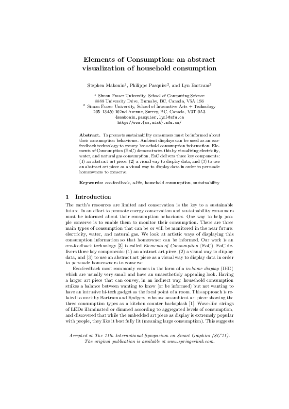 (PDF) Elements of Consumption: An Abstract Visualization of Household ...