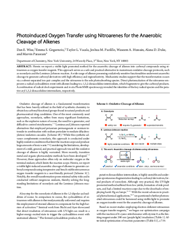 (PDF) Photoinduced Oxygen Transfer using Nitroarenes for the Anaerobic ...
