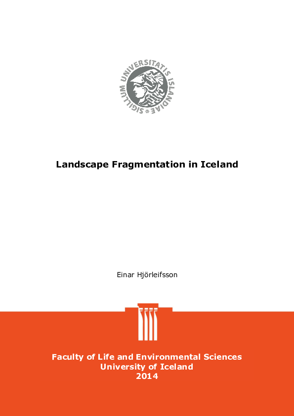 (PDF) Landscape Fragmentation in Iceland