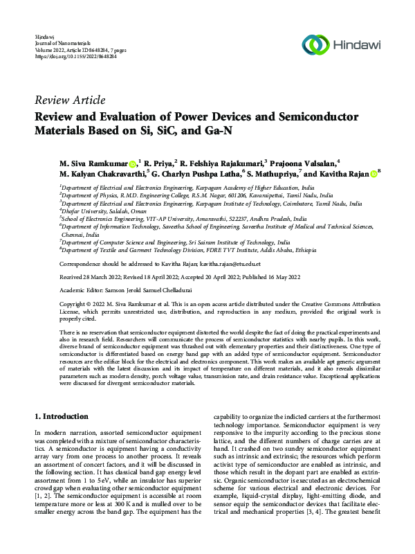 (PDF) Review and Evaluation of Power Devices and Semiconductor ...