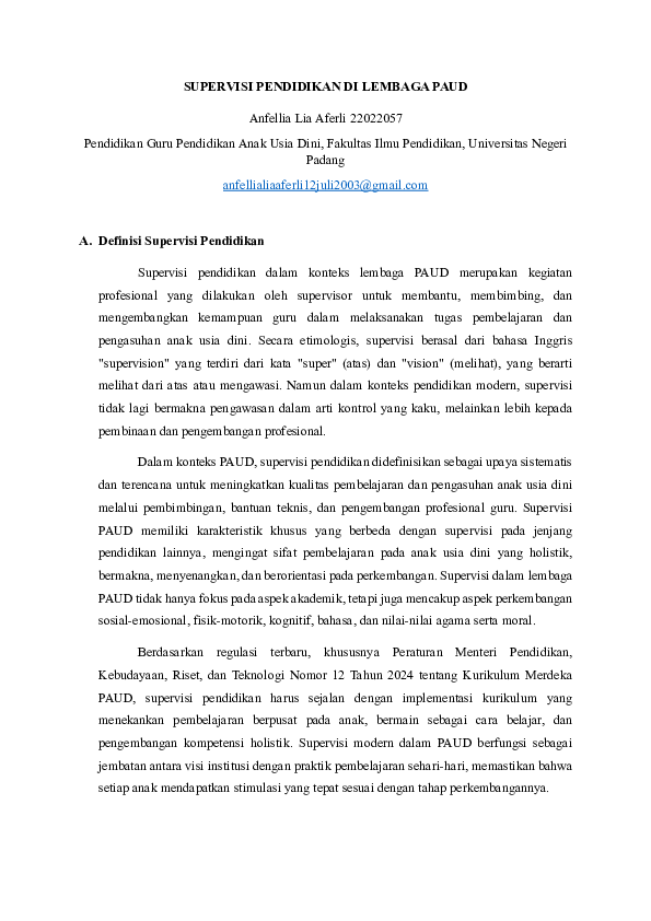 (PDF) SUPERVISI PENDIDIKAN DI LEMBAGA PAUD