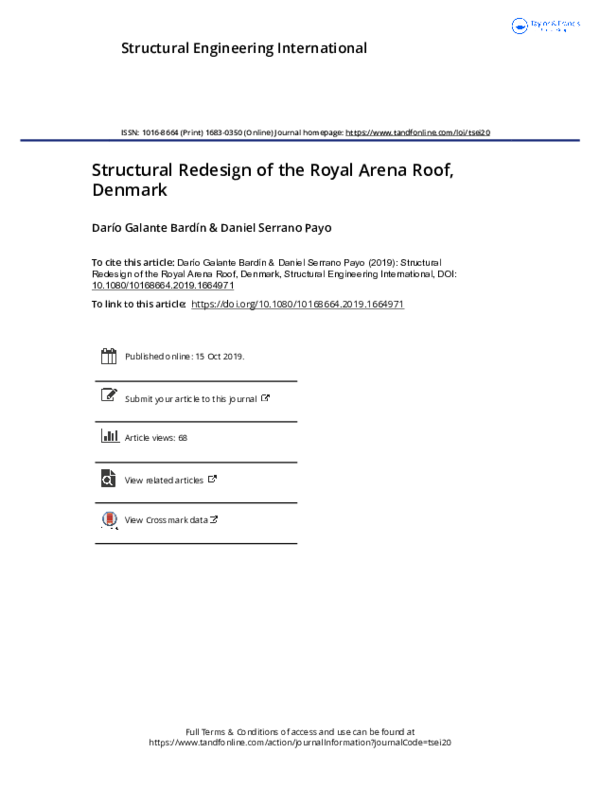 (PDF) Structural Redesign of the Royal Arena Roof, Denmark