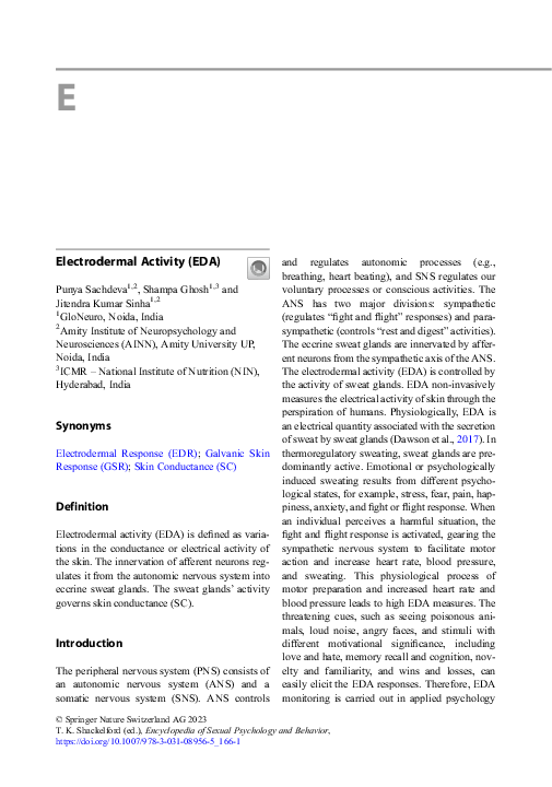 (PDF) Electrodermal Activity (EDA)