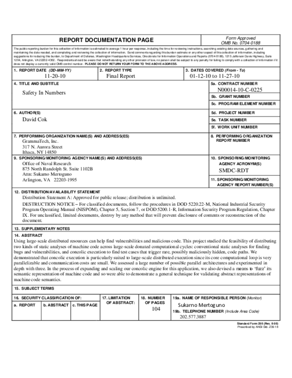 (PDF) Safety in Numbers