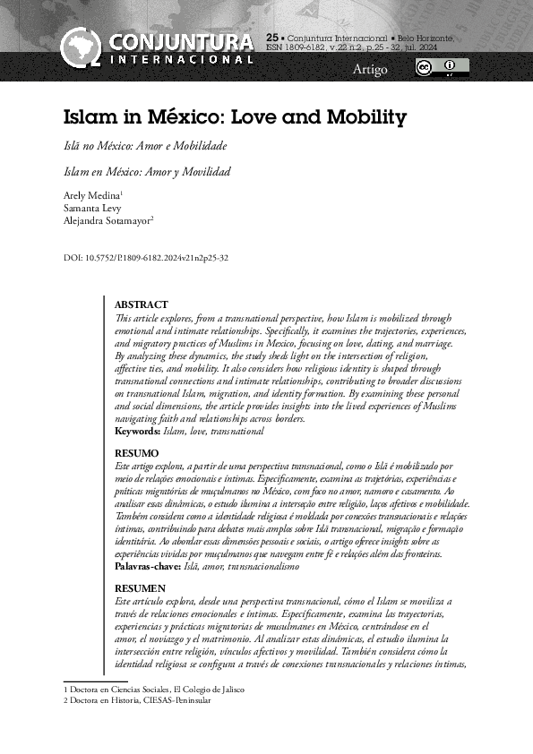 (PDF) Islam in México: Love and Mobility Islã no México: Amor e ...