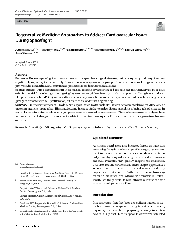 (PDF) Regenerative Medicine Approaches to Address Cardiovascular Issues ...