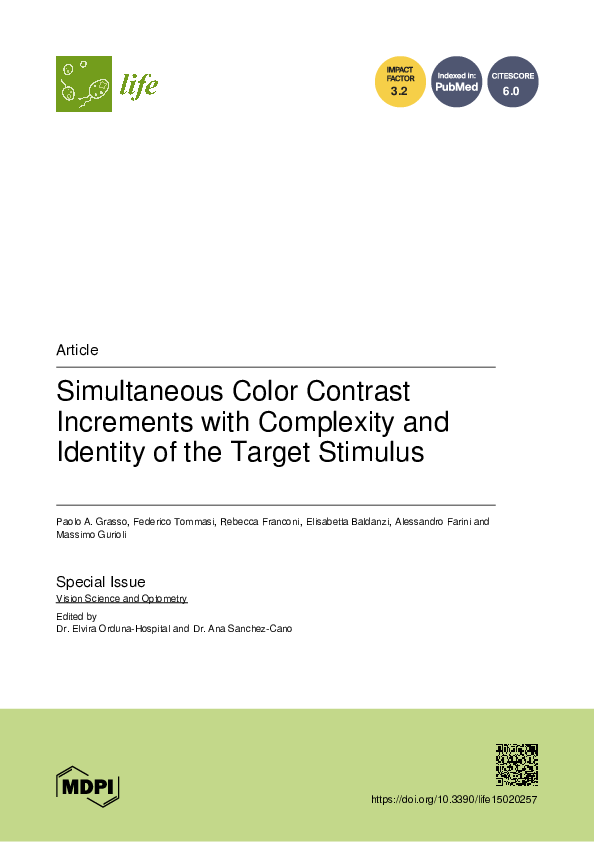 (PDF) Simultaneous Color Contrast Increments with Complexity and ...