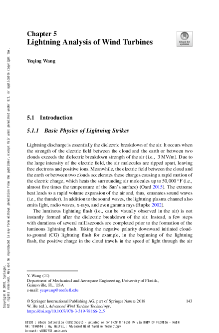 (PDF) Lightning Analysis of Wind Turbines