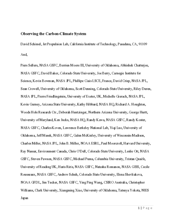 (PDF) Observing the carbon-climate system