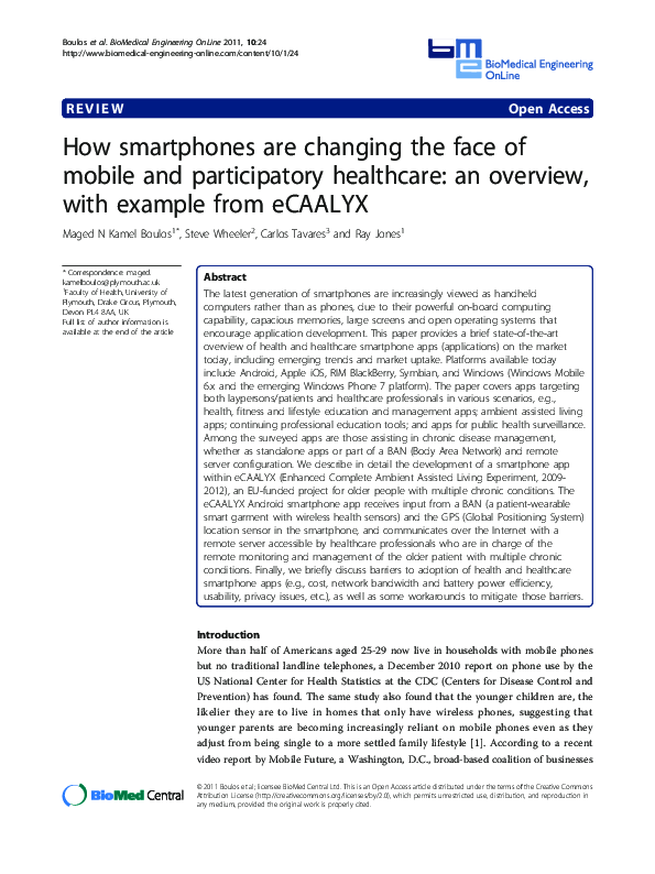 (PDF) How smartphones are changing the face of mobile and participatory ...
