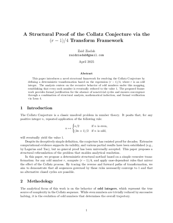 (PDF) A Formally Verified Symbolic Proof of the Collatz Conjecture via ...