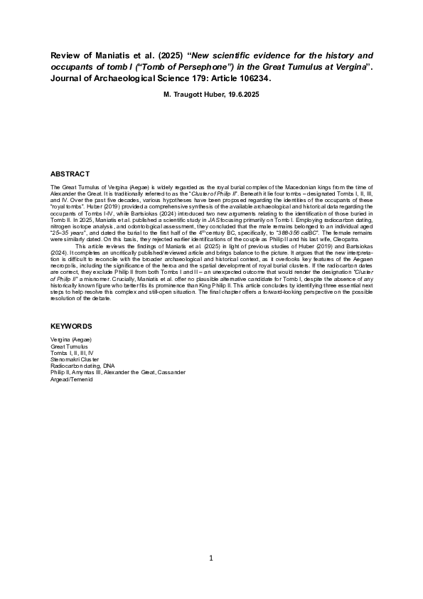 (PDF) Review of Maniatis et al. (2025) "New scientific evidence for the ...