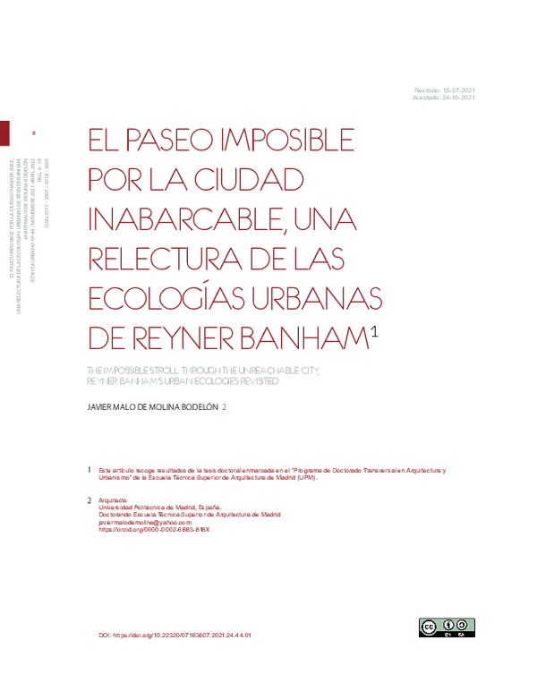 (PDF) El paseo imposible por la ciudad inabarcable. Una relectura de ...
