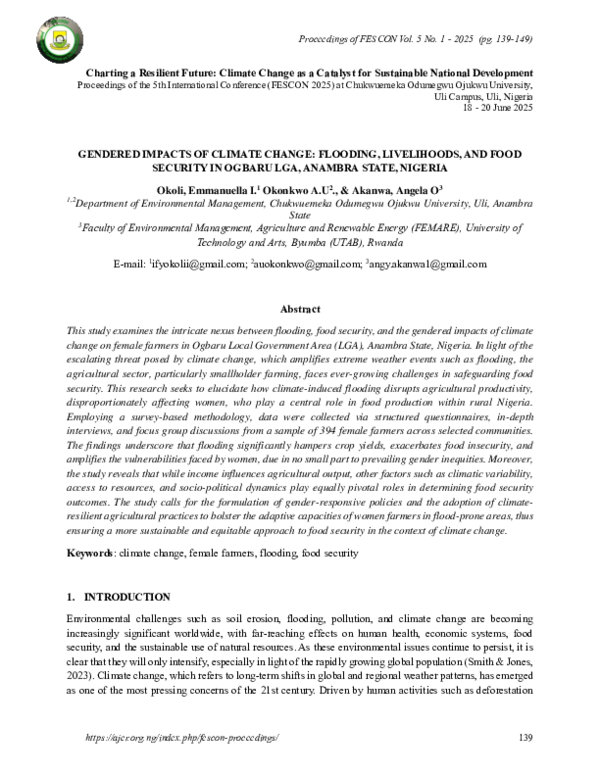 (PDF) Charting a Resilient Future: Climate Change as a Catalyst for ...