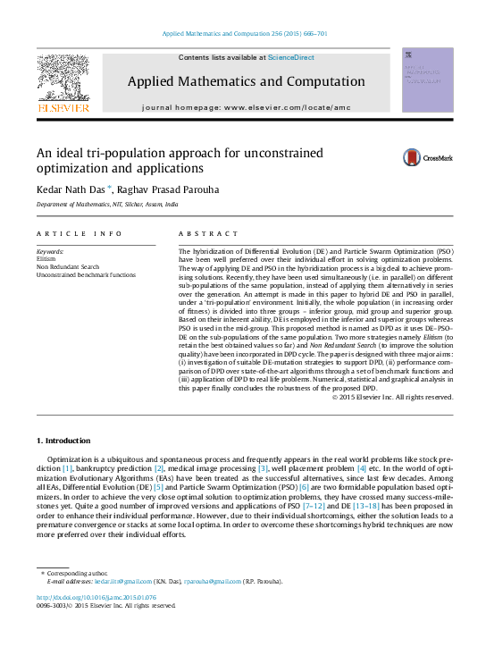 (PDF) An ideal tri-population approach for unconstrained optimization ...