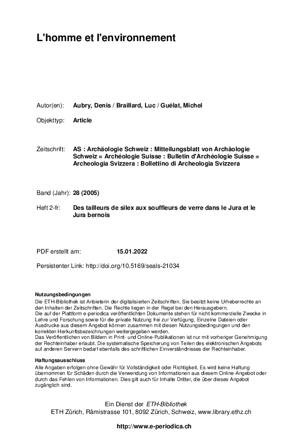 (PDF) L'homme et l'environnement