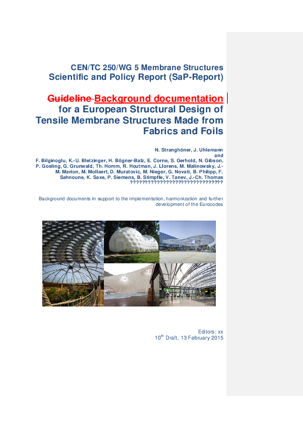(PDF) Guideline Background documentation for a European Structural Design of Tensile Membrane ...