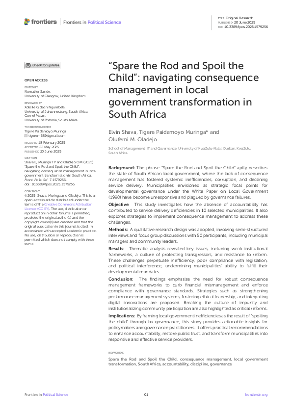 (PDF) "Spare the Rod and Spoil the Child": navigating consequence ...