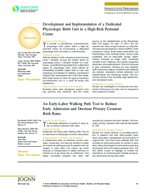 (PDF) An Early-Labor Walking Path Tool to Reduce Early Admission and ...