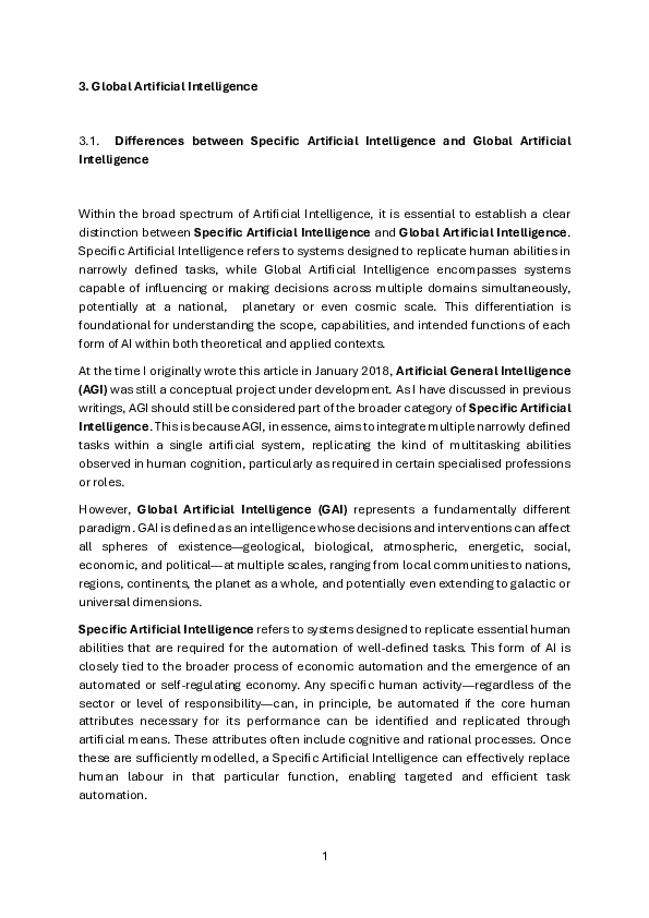 (PDF) Global Artificial Intelligence