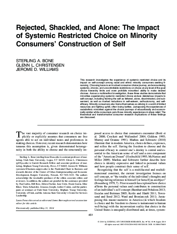 (PDF) Rejected, Shackled, and Alone: The Impact of Systemic Restricted ...