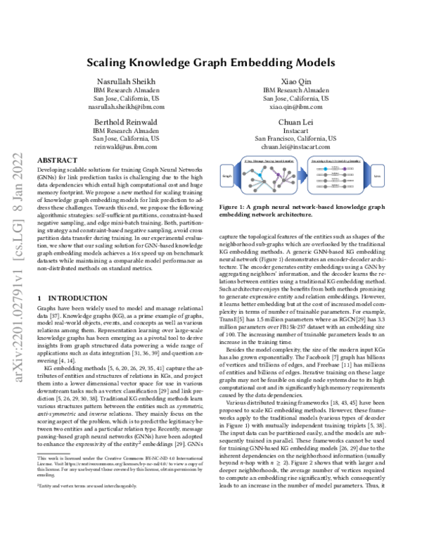 (PDF) Scaling Knowledge Graph Embedding Models