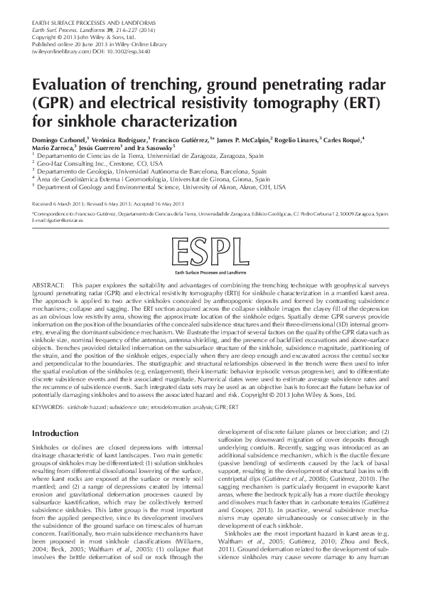 (PDF) Evaluation of trenching, ground penetrating radar (GPR) and ...