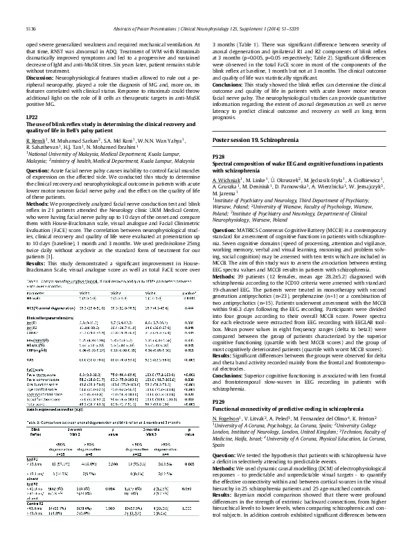 (PDF) LP22: The use of blink reflex study in determining the clinical ...