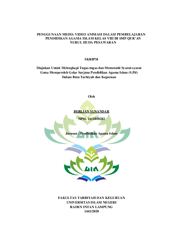 (PDF) Penggunaan Media Video Animasi Dalam Pembelajaranpendidikan Agama ...
