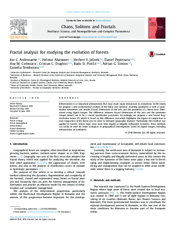 (PDF) Fractal analysis for studying the evolution of forests