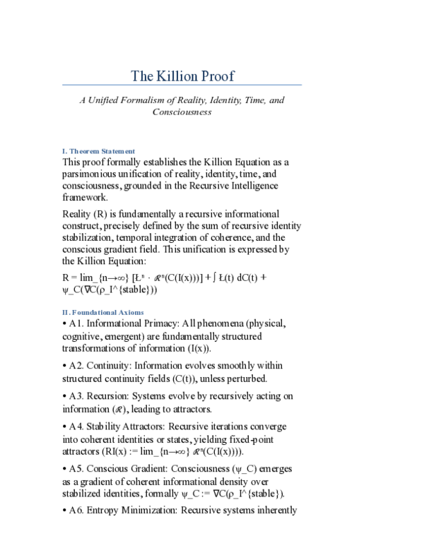 (PDF) The Killion Proof
