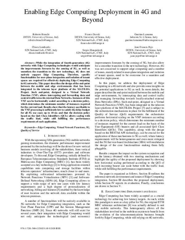 (PDF) Enabling Edge Computing Deployment in 4G and Beyond